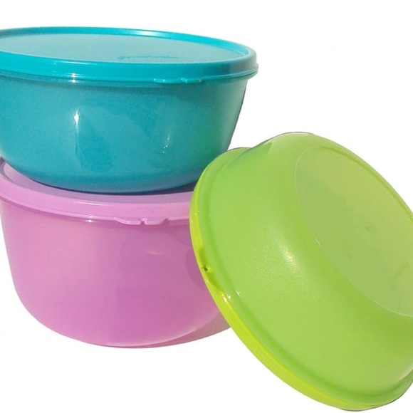 Tupperware | Kitchen | Tupperware Colorful Food Storage Set Blue Green ...